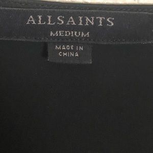 All Saints | Tops | All Saints Callie Wrap Front Black Top Sz M | Poshmark